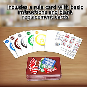 GSE Games & Sports Expert Professional Bingo Calling Cards for Bingo Game, Plastic Coated Bingo Playing Cards Deck with High Visibility Numbered