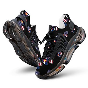 Interlocking Hearts American Colorado Flag Sport Shoes for Men Women Non Slip Lightweight Breathable Walking Running Shoes 8women/6men