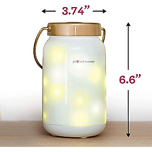 Project Nursery Dreamweaver Firefly Jar Night Light & Sound Soother with Adjustable Sleep Timer, Adjustable Volume, Rechargeable Battery (PNJ45V)