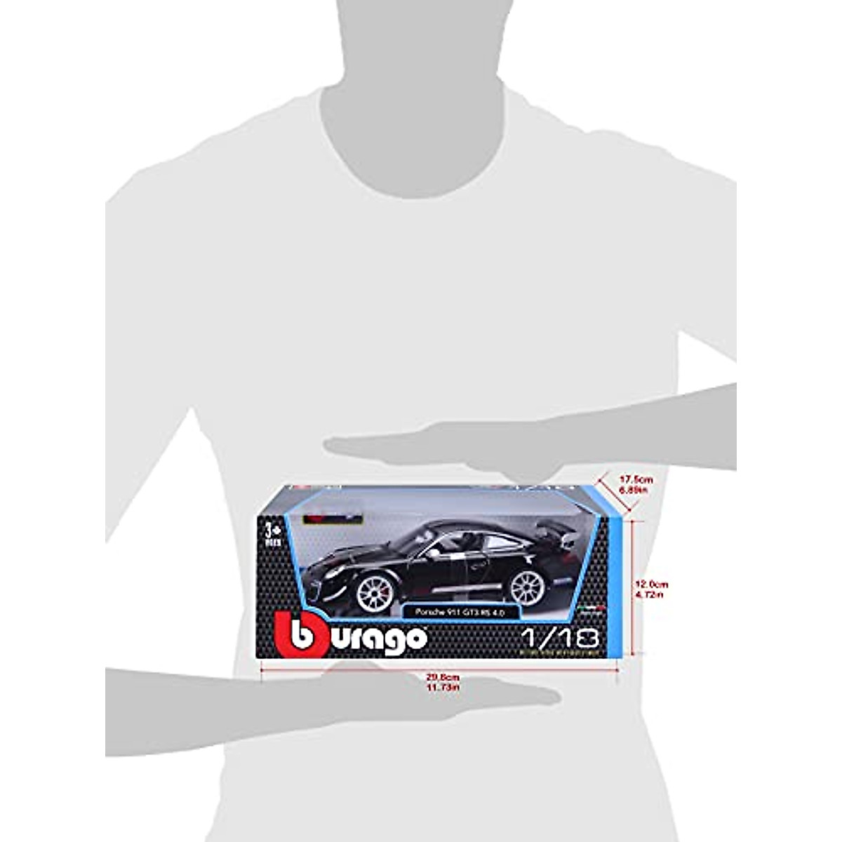 Bburago 1:18 Scale Porsche 911 GT3 RS 4.0 Diecast Vehicle (Colors May Vary)