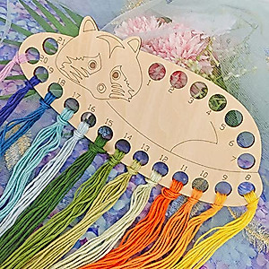 3Pcs Floss Organizer Embroidery Shelf, Cute Animal Shape Embroidery Floss Organizer,Thread Organizers for Cross Stitch Embroidery Thread Holder