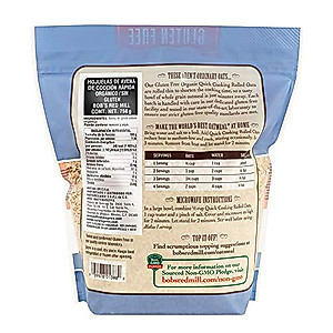 Bob's Red Mill Gluten Free Organic Quick Cooking Oats, 32 Ounce