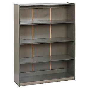ECR4Kids Classic Bookcase, 48in, Adjustable Shelves, Grey Wash