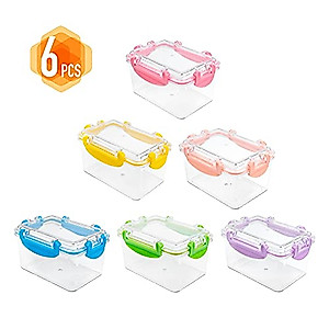 Small Plastic Box, Stackable Mini Plastic Storage Box with Lid, Clear Plastic Organizer Container for Jewelry Beads Small Crafts Items Accessories - 6 Pack