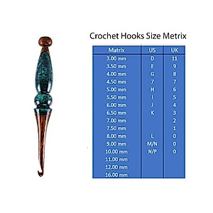 Wooden Crochet Hook with Resin Mix Knitting Needle Green and Brown Crochet Hook Set for Knitting and Crocheting (9.00 MM)