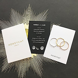 Honeycat Bezel Solitaire Ring in Gold, Rose Gold, or Silver | Minimalist, Delicate Jewelry (Silver, 8)