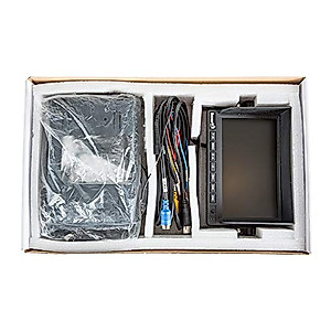 Buyers Products Rearview Backup 7 inch Camera, Rear Vehicle Observation System with Night Vision Monitor Kit for Trucks, RVs, Trailers, Vans and More, with Remote Control, 8883000, Black