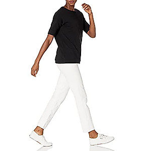 Daily Ritual Women's Terry Cotton and Modal Slouchy Short-Sleeve Sweatshirt, Black, Medium