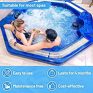 4 Pack Spa in-Filter Mineral Sticks Parts Cartridge Sticks for Hot Tub Spa Swimming Pool Fish Pond Filter Cartridge, Last for 4 Months (Blue & Yellow)