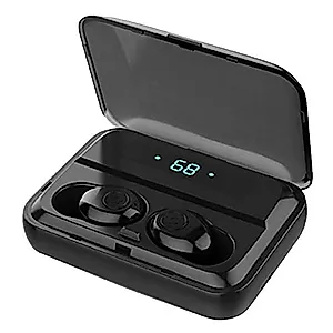 fosa1 Wireless Earbuds Mini Portable Bt Headphones Sports Stereo Sound Earphone with Wireless Charging Box Support LED Power Digital Display for Home Office Outdoor Sport