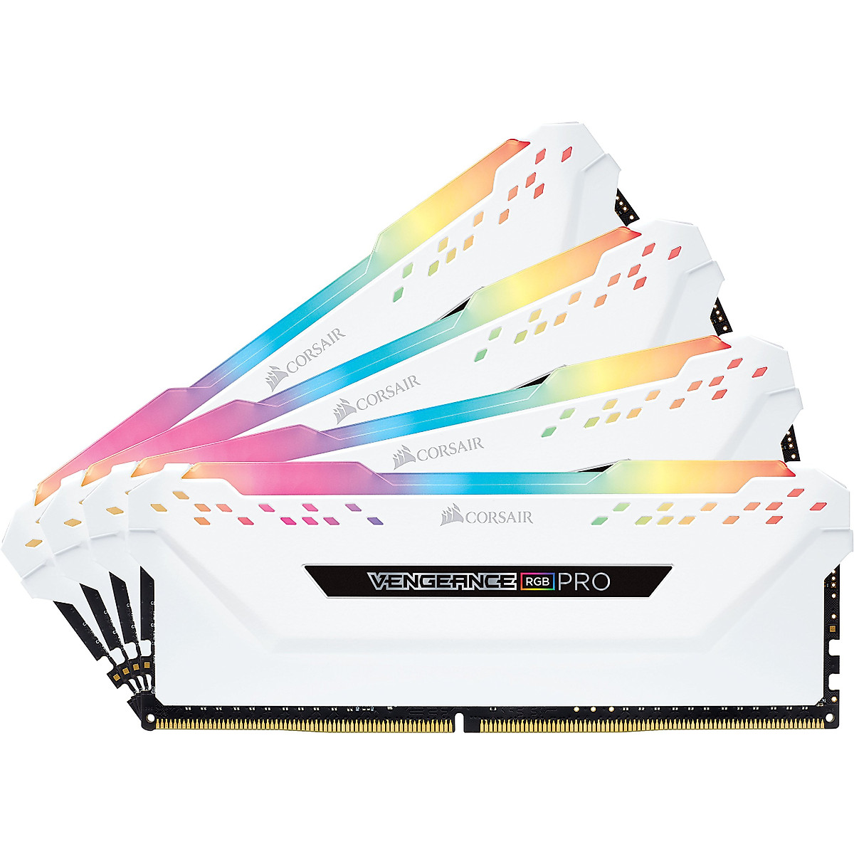 Corsair Vengeance RGB Pro 32GB (4x8GB) DDR4 3200MHz C16 LED Desktop Memory - White