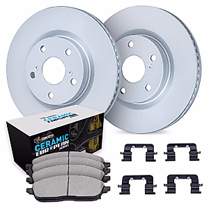 R1 Concepts Rear Brakes and Rotors Kit |Rear Brake Pads| Brake Rotors and Pads| Euro Ceramic Brake Pads and Rotors| Hardware Kit WDTH1-67011