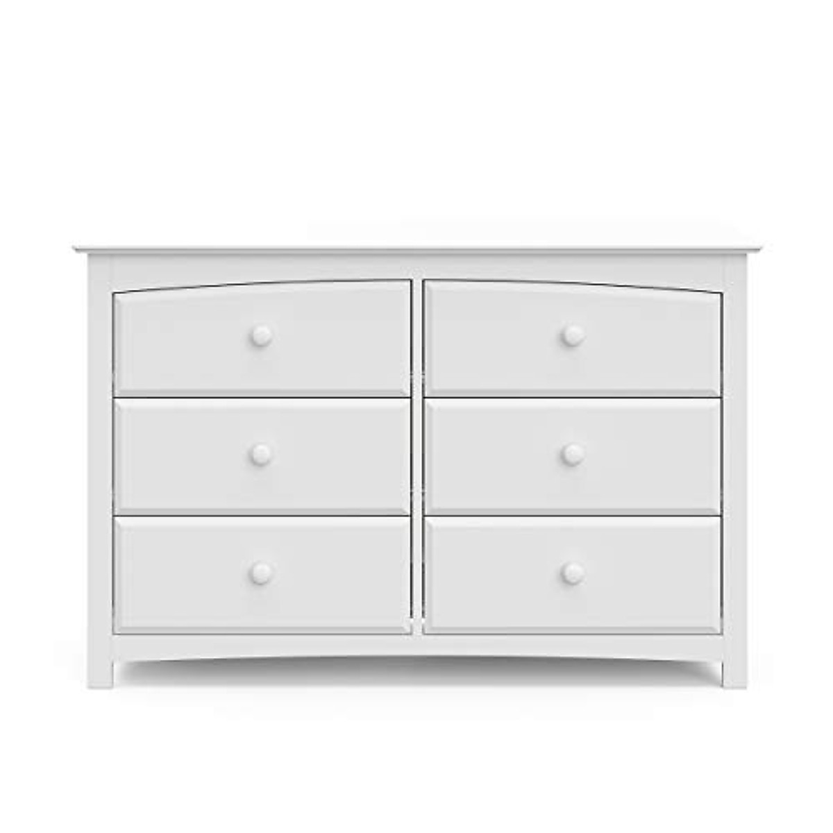 Storkcraft Kenton 6 Drawer Double Dresser (White) Dresser For Kids Bedroom, Nursery Dresser Organizer, Chest Of Drawers For Bedroom With 6 Drawers, Universal Design For Children’s Bedroom