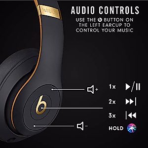 Beats Studio3 Wireless Noise Cancelling Over-Ear Headphones - Midnight Black with AppleCare+ (2 Years)