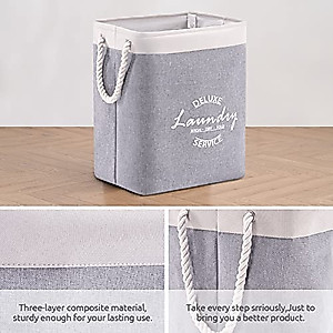 YOUDENOVA 66L 2-Pack Laundry Hamper Basket with Detachable Brackets and Handle, Collapsible Storage Basket for Bedroom, Bathroom Clothing and Toys Organization, Brown