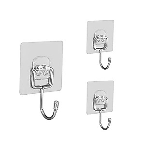 zcvirvae Large Adhesive Hooks 11Ib,Waterproof Anti Rust Wall Hook for Hanging Heavy Duty,Stainless Steel Towel and Coat Hook for use in The Interior Kitchen, Bathroom, Home and Office, 6Pack (Golden)