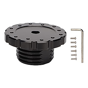 Gugxiom Game Steering Wheel Adapter Aluminum, Steering Wheel Adapter Quick Release Replacement, Steering Boss Steering Wheel Plate Adapter, Fits Thrustmaster T500 / T300 / TS/TX (Black)