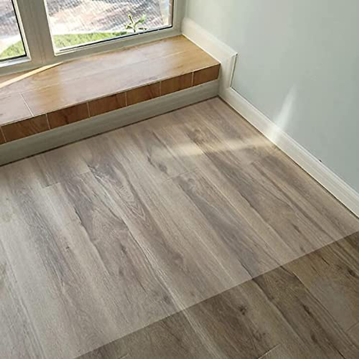 Clear PVC Desk Chair Mat 1.5mm Transparent PVC Floor Protection Pad,Table Cloth Protector,Non Slip,Wood/Tile Protection Mat for Office & Home,Area Rugs for Office Home Hard Floor Carpet,80-160cm Wide