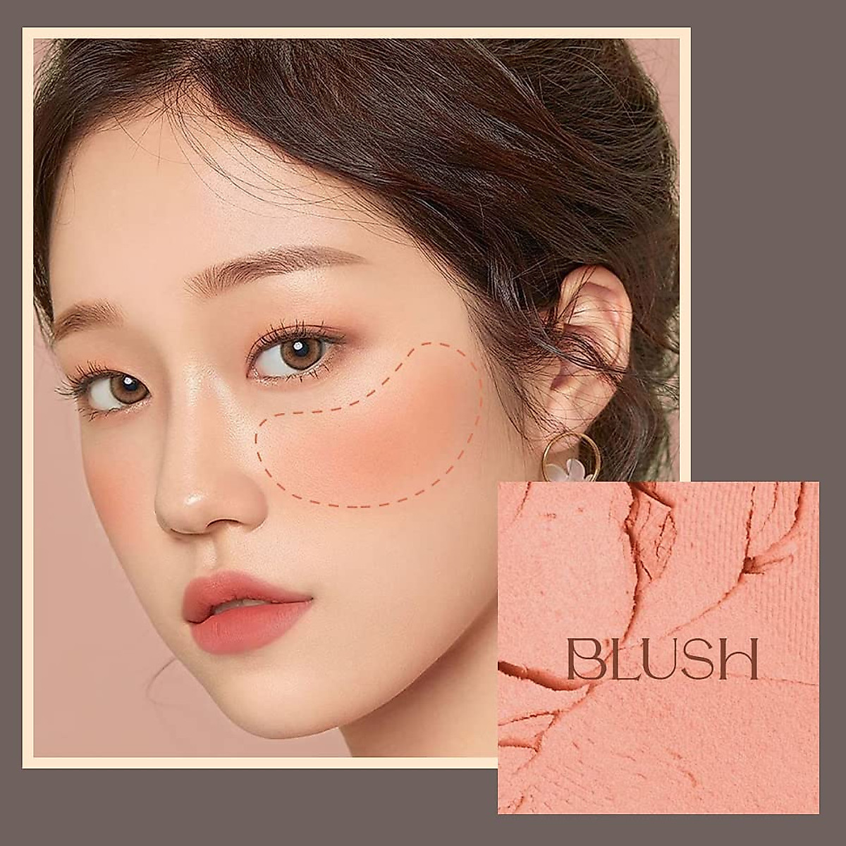 Highlighter & Contour & Blush 3 in 1 Makeup Palette with Brush, Matte Shimmer Glow Illuminator Powder Perfect For Face Highlight,Contour,Bronzer,Shape,Silky Brillliant Compact Make-up