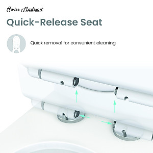 Swiss Madison SM-1T123 Virage One Piece Elongated Toilet 1.28 GPF