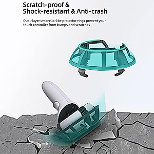 2pcs VR Grip Accessories Anti-Shock Touch Controller Frame Protective Guard Anti Break Shell Protective Cover Cage for Oculus Quest 2