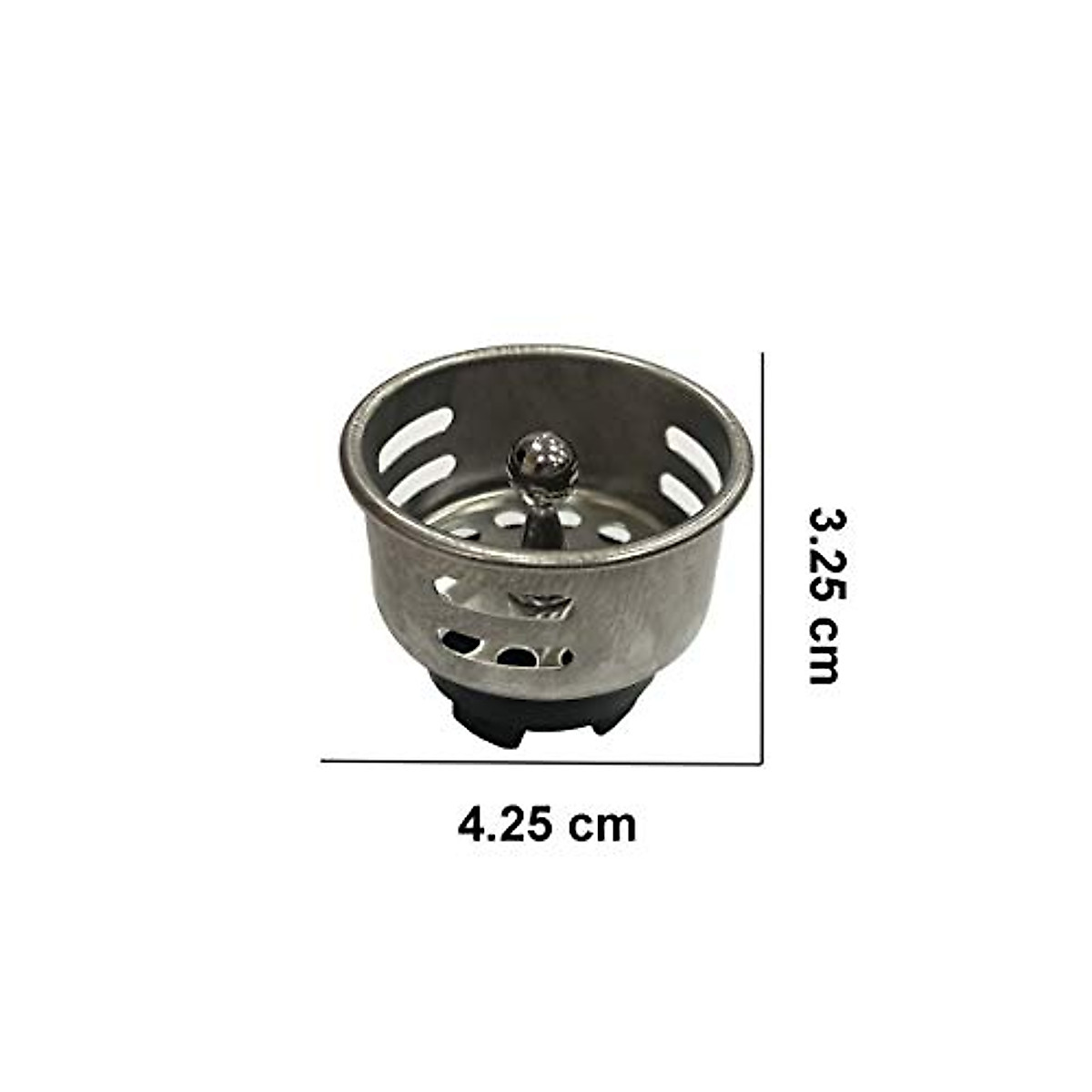 VARNAHOME Stainless Steel Junior Duo Strainer Replacement Basket/Stopper for Bar and Prep Sinks Drains 3 Pack