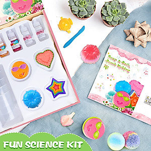 Crafts for Girls Ages 8-12, 2 in 1 Soap Making Science Kit for Girls & Boys, Great Educational STEM DIY Craft Activity Gift for 6-8 8-12 Year Old Girls & Boys