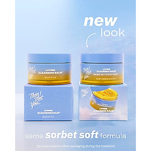 Then I Met You Living Cleansing Balm, Oil Cleanser for Face & Makeup Remover with Grape Seed, Olive & Seaberry Oil, Vegan & Clean Skincare, 3.17 oz