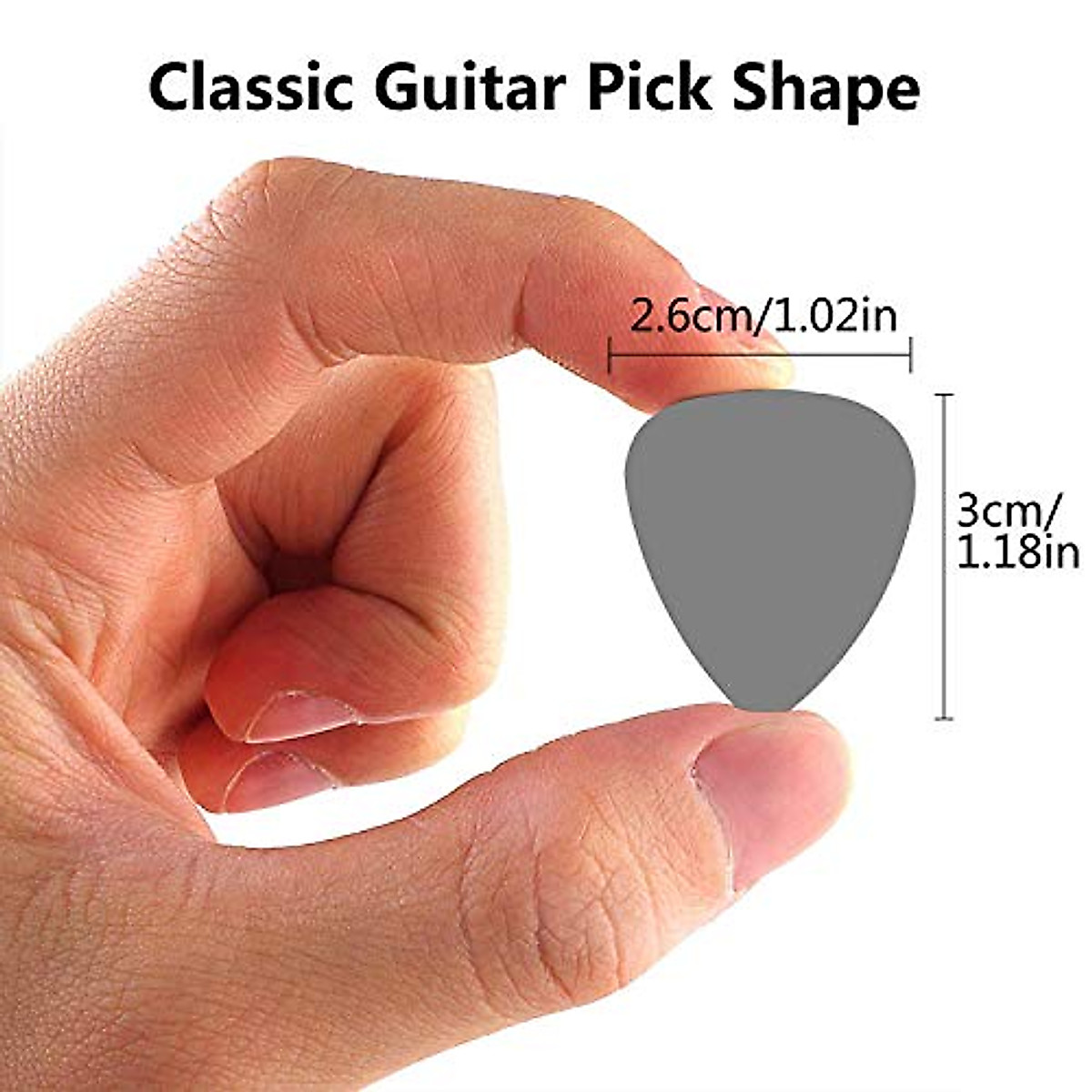 Custom Guitar Picks 12 Pcs, Personalized Add Your Image Text Light Medium Thin Unique Guitar Gift For Bass, Electric & Acoustic Guitars