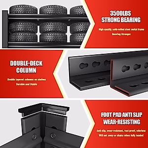 PRESTELION 72" H|48" W Garage Shelving Unit and Storage-Easy Assembly Metal Shelves 5-Tier Rack|Heavy-Duty Adjustable Shelf|Steel Rust-Resistant Shelves for Industrial,Warehouse,Basement