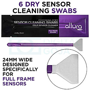 Altura Photo Professional Full Frame Sensor Cleaning Kit - Camera Cleaning Kit for FF DSLR & Mirrorless Cameras - w/Sensor Cleaning Swabs & Case, Works as Camera Lens Cleaning Kit, Sensor Cleaner