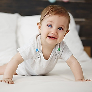 Diaper Pins, Assorted Color Nappy Safety Pins Hold Clip Locking Cloth, Pack of 50 by Firefly