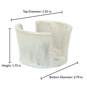 Ceramic Dish Sponge and Scrubby Holder - Caddy - Drainer for Kitchen Sink | Decorative | Allows Sponge to Dry | Helps Reduce The Odor of Stinky Sponges | Bar Soap Holder for Sink (Marbled White)