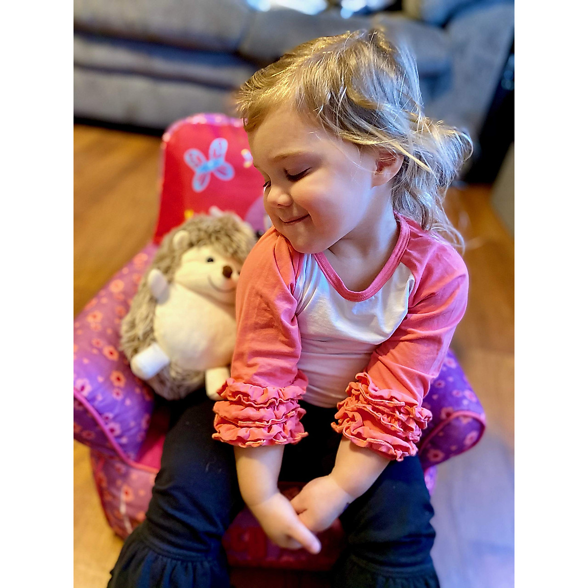 ANIMAL ISLAND AILA Sit & Play Hedgehog Plush Stuffed Animal Learning Companion