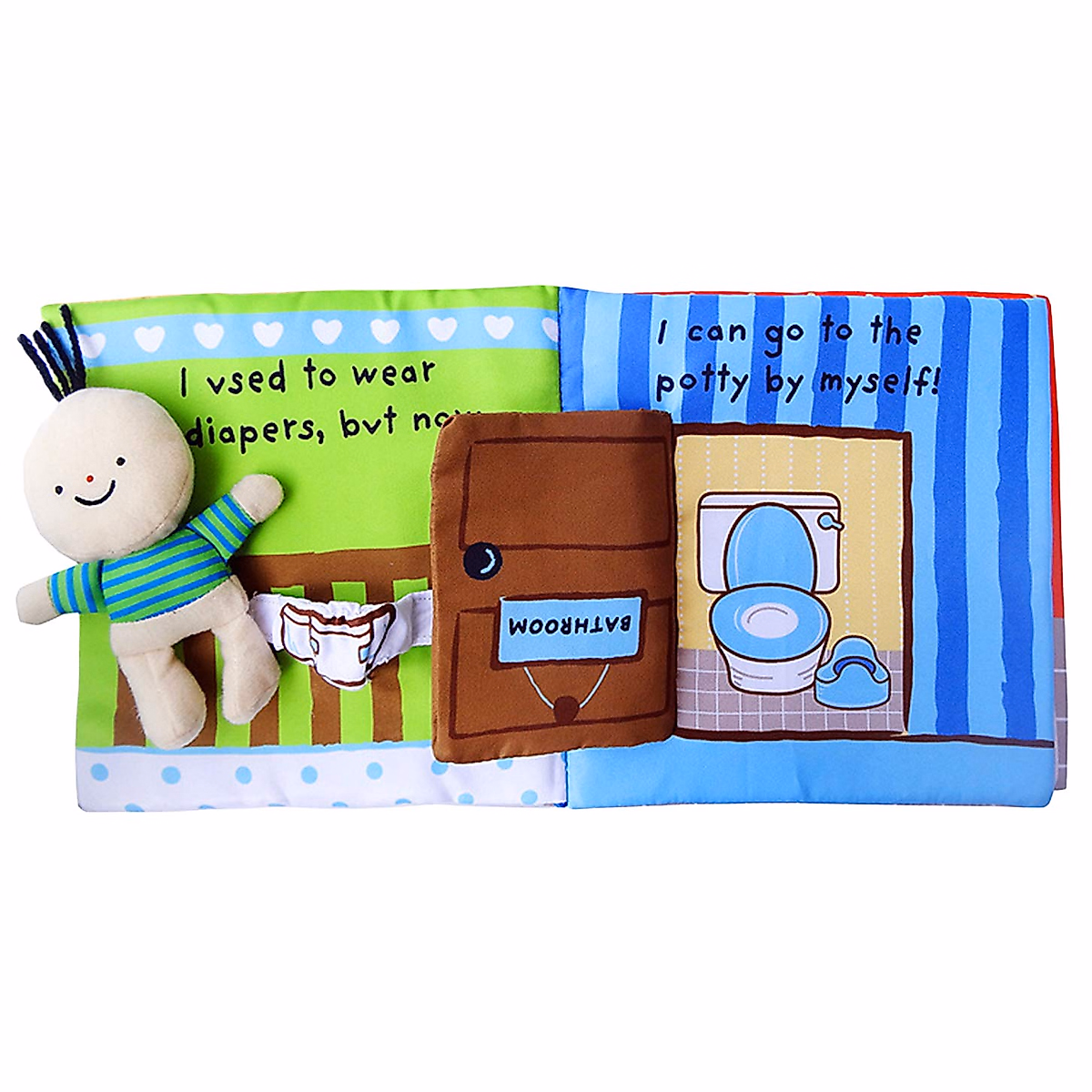 Xiaoyu Soft Books for Newborn Babies, Soft Activity Baby Book, Educational Toy for Boy & Girl, Touch and Feel Activity, Bedtime Story, Potty