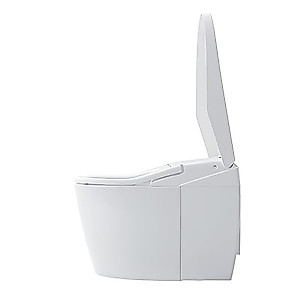 TOTO NEOREST® AS Dual Flush 1.0 or 0.8 GPF Toilet with Intergeated Bidet Seat and EWATER+, Cotton White - MS8551CUMFG#01