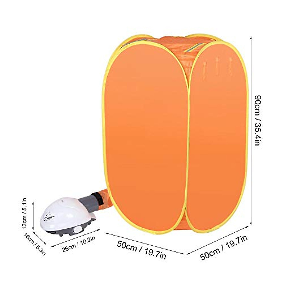 Junluck Clothes Dryer, 800W Portable Folding Electric Air Drying Clothes Dryer Clothing Dryer Heater Drying Rack Cover Laundry Clothes Dryer Heater for Home & Dorms(US)