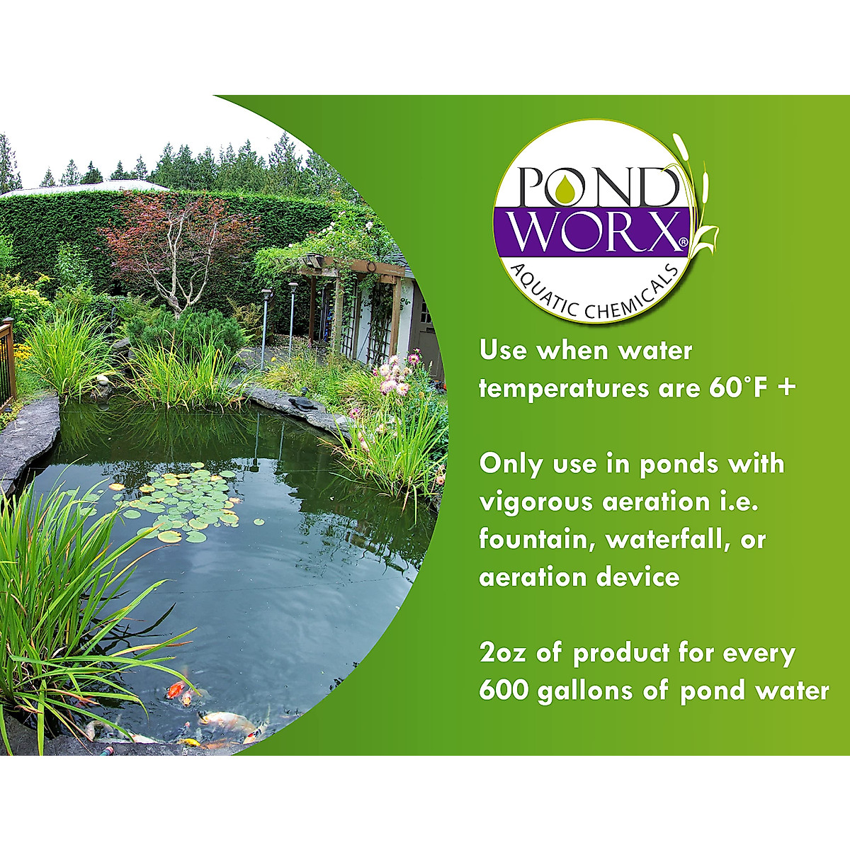 Pondworx Water Clear - Concentrated Formulation Improves Water Clarity and Quality, Helps Clear Cloudy Water, Safe for Fish, Pets, and Plant - 1 Gallon