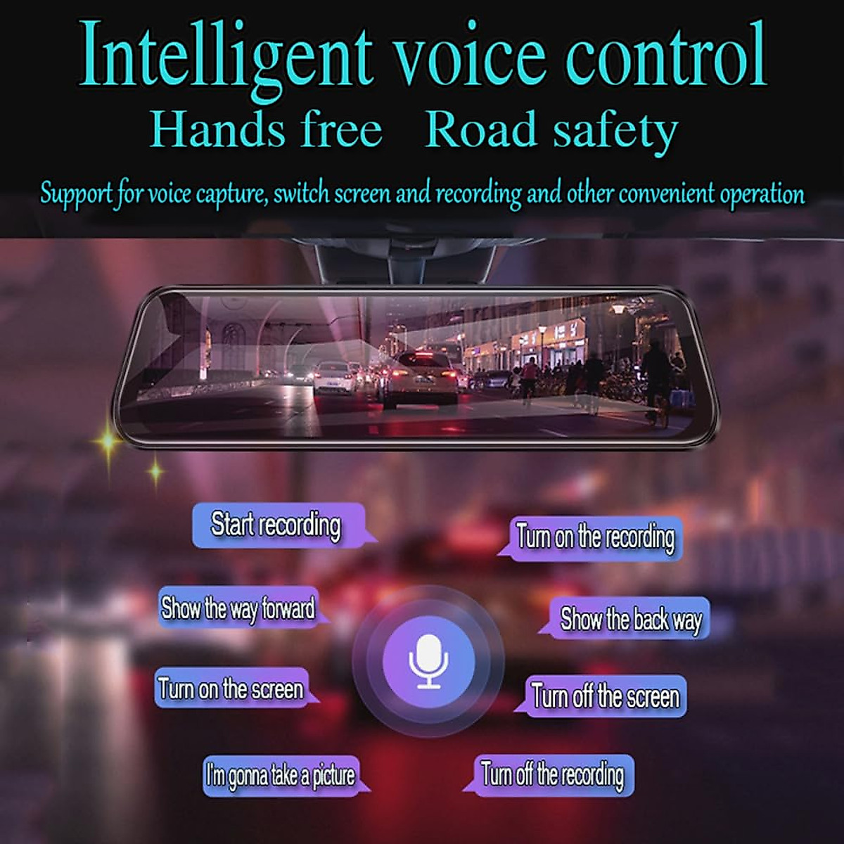 Streaming Media Rearview Mirror Driving Recorder Large Screen HD Front and Rear Dual Recording 12-inch car Camera Parking Monitoring Parking Video car Video Recorder car Recorder