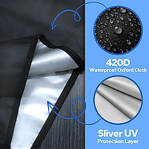 Cestluck Window AC Covers for Outside: Window Air Conditioner Covers for Outside - S Size Black Outdoor AC Covers for Winter - Windproof Snowproof Waterproof for Bedroom Living Room