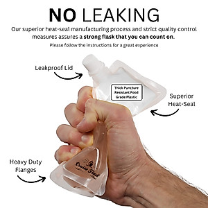 Concealable And Reusable Cruise Flask Kit - Sneak Drinks Anywhere -3 x 16 oz + 1 funnel