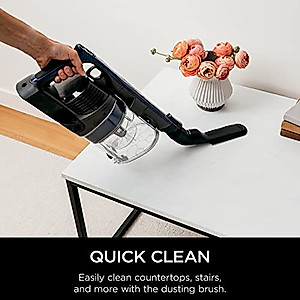 Shark IZ363HT Anti-Allergen Pet Power Cordless Stick Vacuum Self-Cleaning Brusholl, PowerFins, Crevice Tool, Dusting Brush, Pet Multi-Tool & Anti-Allergen Dusting Brush, 50min Runtime, Blue