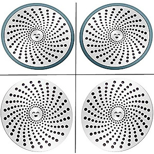 1 Pcs Shower Drain Cover Hair Catcher, Drain Protector Good Grips Easy Clean Strainer Stainless Steel Hair Trap Mesh for Shower Bath Drain Filter