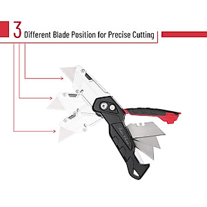 Bates- Box Cutter, Utility Knife, Box Cutter Knife, Folding Box Cutter, Razor Knife, Box Cutter Folding, Box Cutter With 3 Extra Blades, Folding Knife, Box Cutter Retractable, Folding Utility Knife