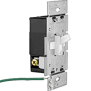 Lutron Toggler LED+ Dimmer Switch | 150-Watt, Single-Pole/3-Way | TGCL-153PH-WH | White