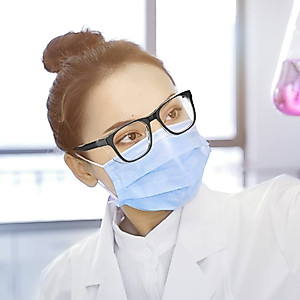 TOREGE Stylish Safety Glasses For Men And Women, Safety Goggles Eye Protection With Anti-Fog And Anti-Blue Light Lens, Light And Comfortable, Perfect Alt To Regular Protective Eyewear(Black/Gray)