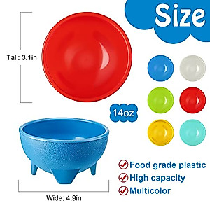 Set of 24 Salsa Bowls for Party Multi Color Plastic Salsa Guacamole Bowls 13.5 oz Mexican Dip Bowls Salsa Serving for Dipping Sauces Guacamole Nuts Candy Taco Party Bar, Dishwasher Safe
