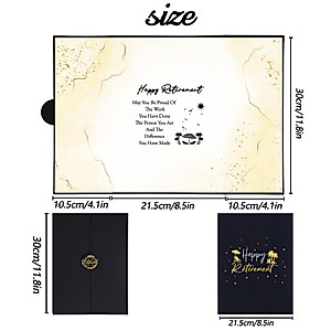 Holkcog Black Gold Retirement Party Decorations,Black Gold Giant Happy Retirement Guestbook Fun Beach Themed Retirement Party Signature Book,Best Retirement Gifts for Women Men, Retire Signing Boards…