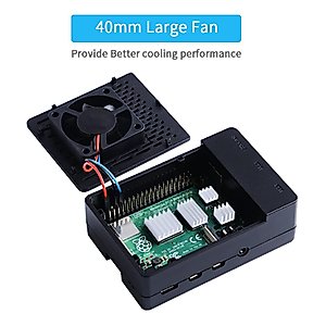 GeeekPi Case with PWM Fan for Raspberry Pi 4, 18W 5V 3.6A USB-C Power Supply for Raspberry Pi 4, Heatsinks, USB Card Reader, Micro HDMI Cable, Micro HDMI to HDMI Adapter for Raspberry Pi 4 8GB/4GB/2GB