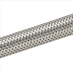 Eastman 12 Inch Flexible Toilet Connector, Stainless Steel Braided Hose with 7/8 Inch Ballcock Nuts, 3/8 Inch Compression, 48088